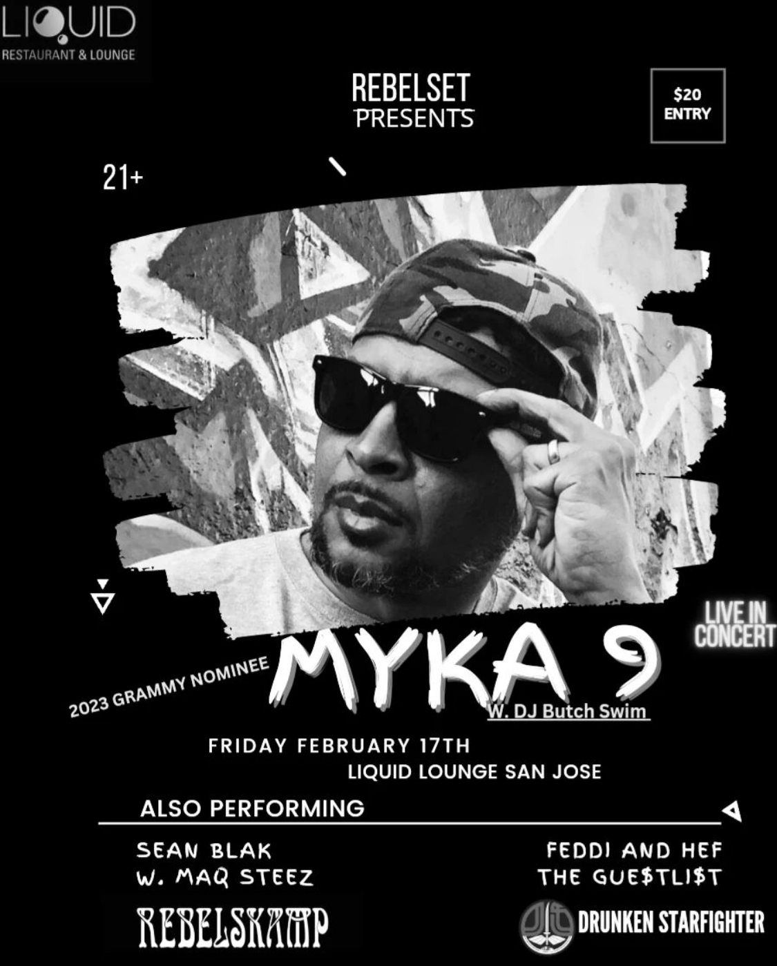 Myka 9 at Liquid Lounge San Jose | Viva La Hip Hop